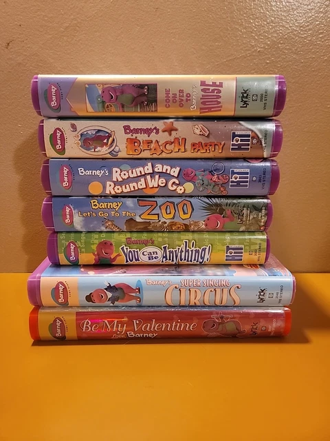 VINTAGE LOT OF 7 Barney VHS Tapes Dinosaur Cartoon Children $33.45 ...
