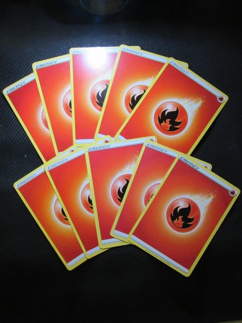 10 CARD LOT - Pokemon Basic Fire Energy Cards 2020 SW&SH Era - NM £1.44 ...