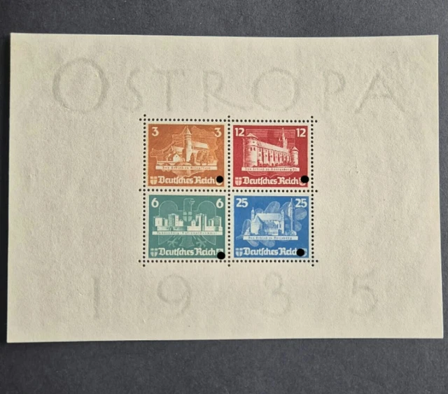 DEUTSCHES REICH BLOCK 3 Ostropa 1935 Fotoattest Schlegel BPP 1300 Euro ...