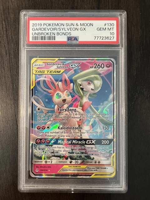 POKÉMON PSA 10 Gardevoir & Sylveon GX 130/214 Tag Team Sun & Moon liens ininterrompus EUR 82,86 ...