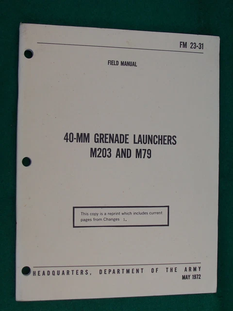U.S MILITARY PUBLICATION Gren Launcher's, Covers All Variants /Types In ...