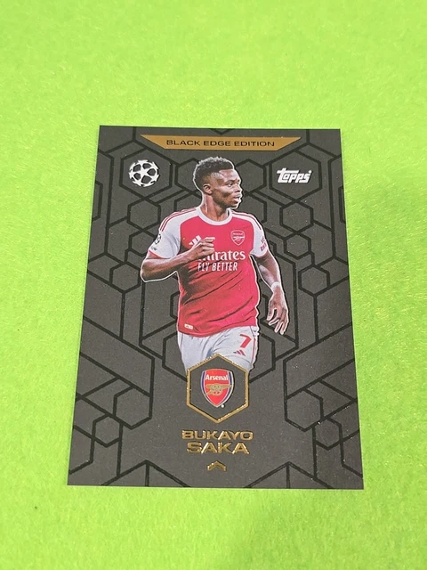 TOPPS MATCH ATTAX 2025/26 Bukayo Saka Black Edge Edition Arsenal 2025 ...