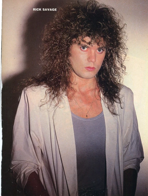Rick Savage Pinup Clipping Cutting From Magazine 80s Def Leppard 6 00