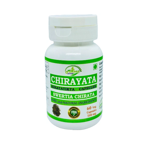 CAPSULES CHIRAYATA (SWERTIA Chirata) de Morsan Nutraveda, paquet de 60 ...