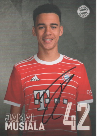JAMAL MUSIALA (FC Bayern Munich) 2022/2023, original signature £6.64 ...