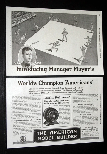 1916 OLD MAGAZINE Print Ad, Introducing, American Model Builder ...
