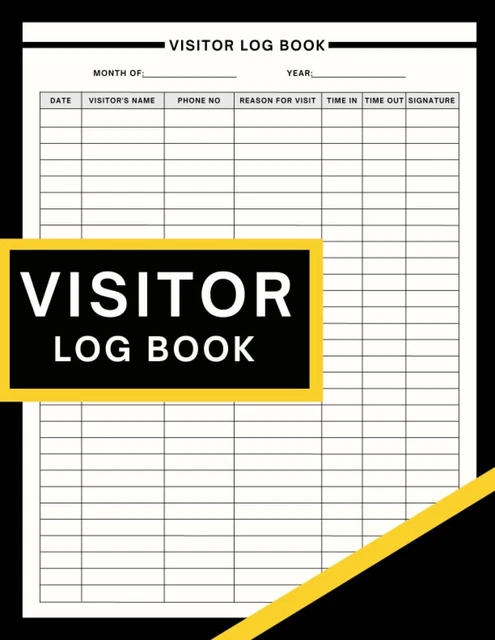 VISITOR LOG BOOK: Visitors Sign-in And Out Log Book For Business ...
