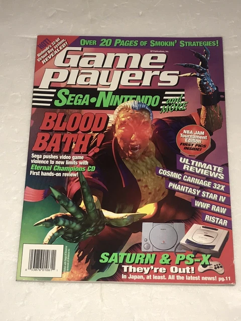 GAME PLAYERS MAGAZINE 1995 February Eternal Champions Sega Nintendo ...