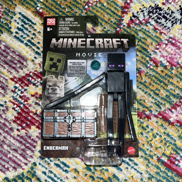 MATTEL MINECRAFT MOVIE ENDERMAN w Chest & Ender Pearl 4" Figure NEW ...