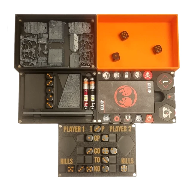 KILL TEAM 2024 Score Tracker Tokens Cards Dice Equipment Storage Box ...