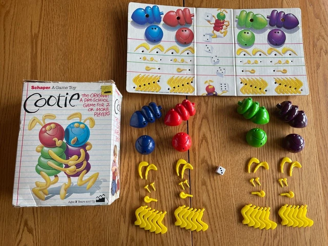 VINTAGE 1984 ORIGINAL COOTIE Build a Bug Game #200 100% Complete $12.99 ...