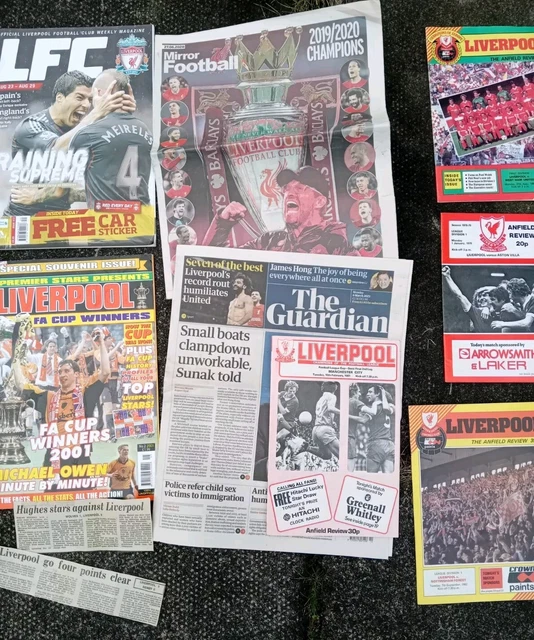 LIVERPOOL FC JOB lot Programmes & Magazines £5.99 - PicClick UK