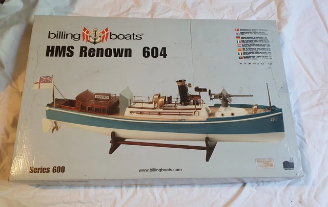 BILLING BOATS HMS Renown Wooden Model Boat Kit 604, unassembled kit £51 ...