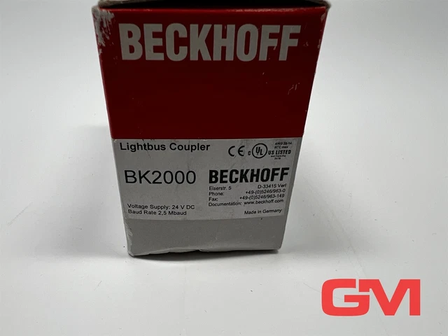 BECKHOFF BUS COUPLER BK2000 Lightbus Coupler Unit Lightbus-Buskoppler ...