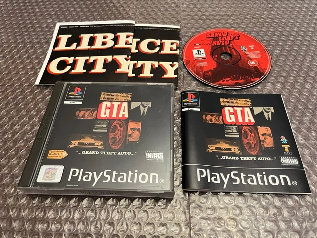 GTA GRAND THEFT Auto Playstation 1 PAL FRA Gta BLACK EDITION Original ...