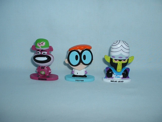 CARTOON NETWORK DEXTER'S LABORATORY POWERPUFF GIRLS Bobble Head Figures ...
