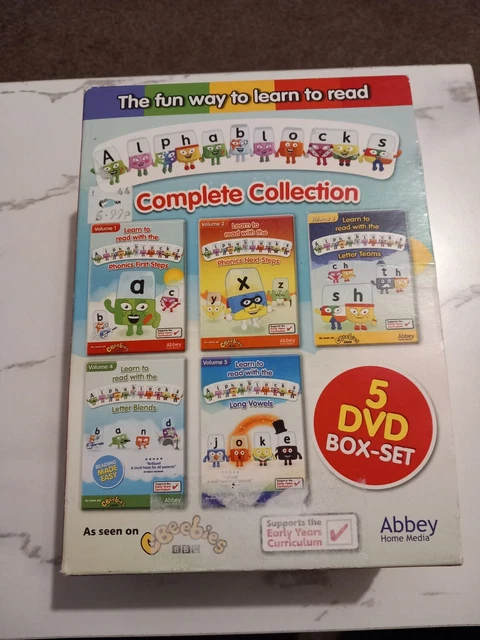 LEARN TO READ With ALPHABLOCKS : Complete Collection 1-5 CBeebies DVD ...