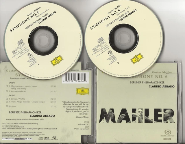 MAHLER SYMPHONY NO.6 SACD / cd Claudio Abbado 2005 super audio ...