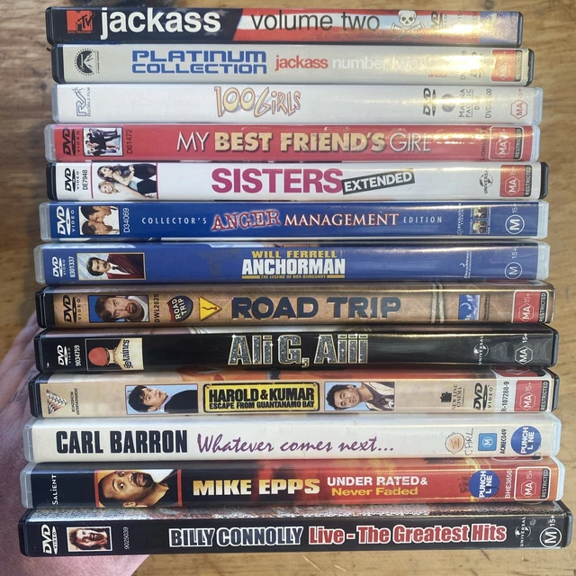 COMEDY DVD BUNDLE x13 Jackass Road Trip Ali G Anchorman 100 Girls Mike ...