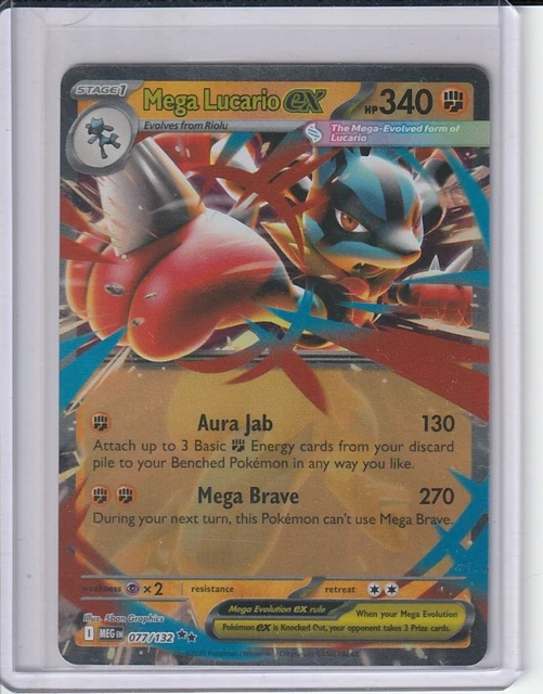 2025 POKEMON MEGA Evolution Lucario ex Double Rare #077/132 $1.72 ...