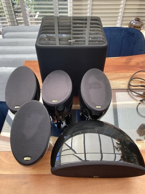 KEF SURROUND SOUND speakers and KEF V20W subwoofer, excellent condition ...