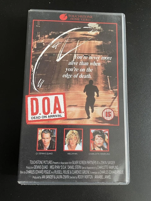 D.O.A. DEAD ON Arrival (VHS) 1988 Dennis Quaid Meg Ryan Charlotte ...
