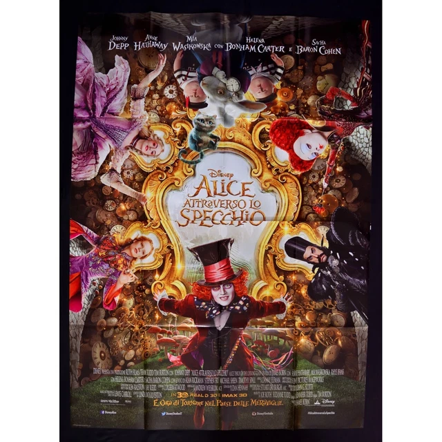 MANIFESTO ALICE À Travers Lo Miroir Johnny Depp Disney A138 EUR 40,11 ...