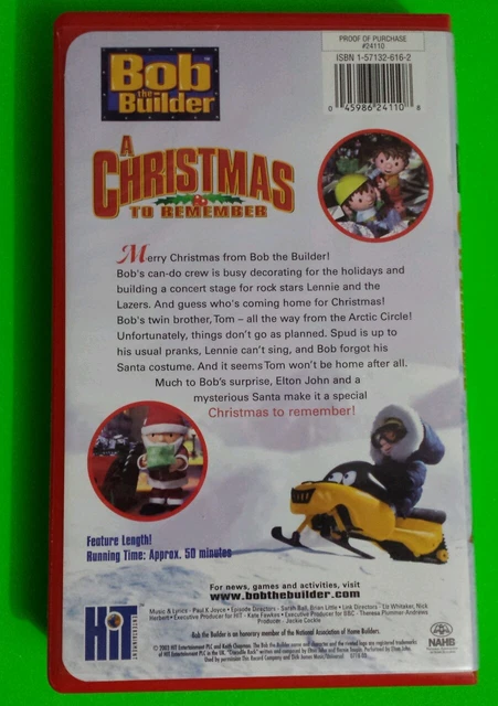 BOB THE BUILDER A Christmas To Remember VHS 2003 Clamshell Holiday ...