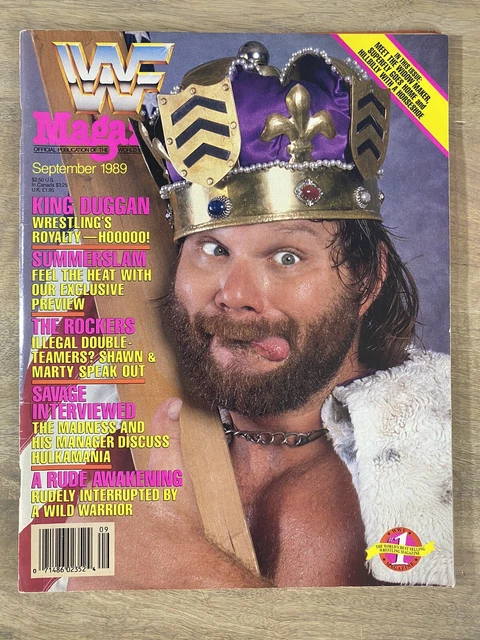 WWF MAGAZINE SEPTEMBER 1989 Hacksaw Jim Duggan Merch Catalog Included £ ...