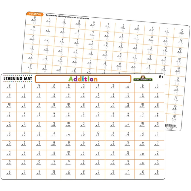 TEACHER CREATED RESOURCES Addition Learning Mat $8.29 - PicClick