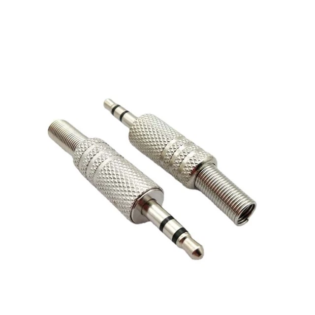 METAL AUDIO PLUG Connector Replacement Wire Terminals Connector ...