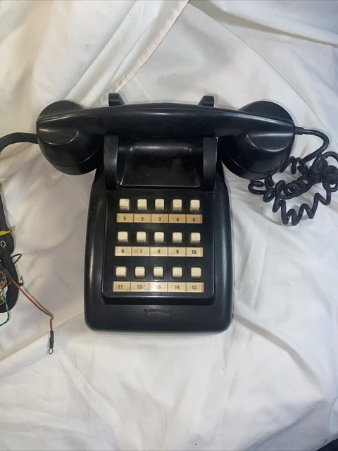 RARE VINTAGE 1950S Black Bakelite Push Button Phone/Internal (ODEAN ...