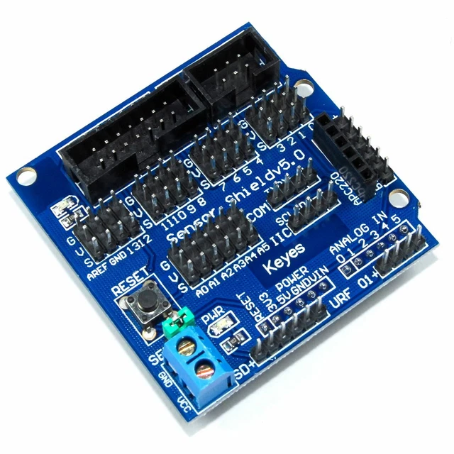KEYES I/O CAPTEUR Bouclier pour Arduino Uno EB-041 V5 LCD Iic Bleu SD ...