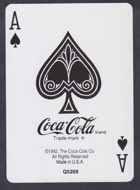 ACE OF SPADES Coca Cola.Single Playing Card £2.07 - PicClick UK