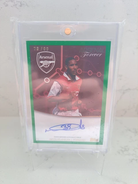 TOPPS ARSENAL FOREVER Incassato Auto Nicolas Anelka #79/99 Carta ...