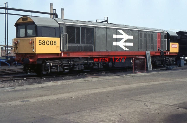ORIGINAL RAILWAY SLIDE Class 58 58008 at Doncaster Works 06.84 £6.50 ...