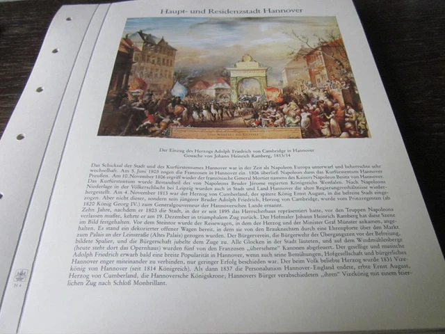 HANNOVER ARCHIV 4 Haupt-Residenzstadt 4 Einzug Herzog Adolf Friedrich v ...