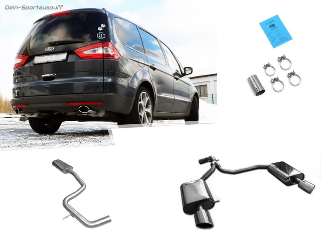 FOX INOX DUPLEX Système D'Échappement de Sport Ford Galaxy 2 Type WA6 2 ...