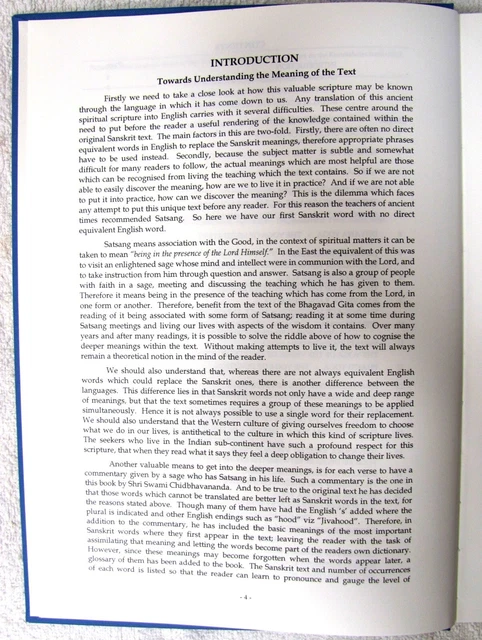BHAGAVAD GITA HARDBACK - commentary by Swami Chidbhavananda £15.00 ...