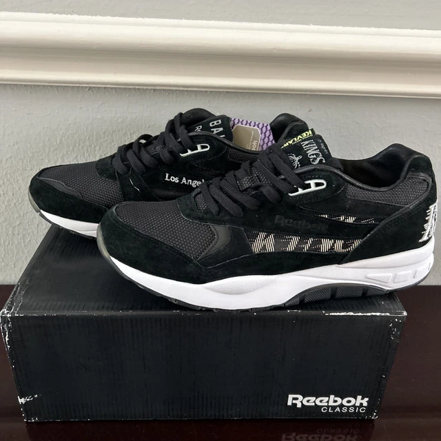 SIZE 9.5-REEBOK VENTILATOR SUPREME LA KINGS BAIT BLACK SILVER WHITE ...