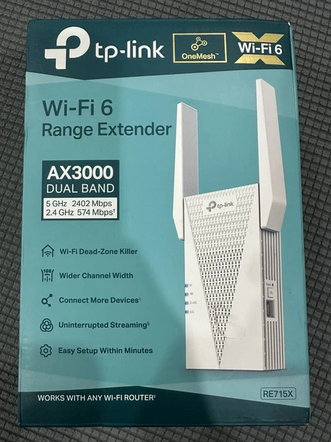 TP-LINK AX3000 Dual Band Mesh WiFi 6 Range Extender RE715X $70.00 ...