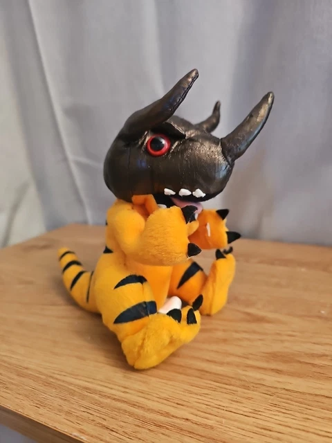 DIGIMON GREYMON DINOSAUR Plush Soft Toy Play By Play Vintage 1999 £14. ...