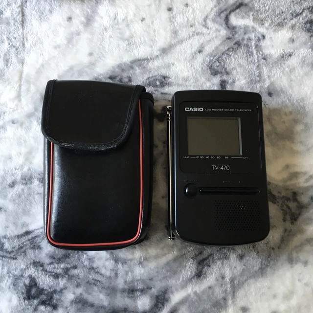CASIO TV-470 VINTAGE Pocket Colour Television 2.2" Screen w/ Black ...