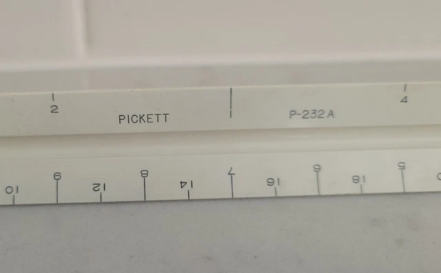VINTAGE PICKETT P-232A Architect Triangular Scale Rule Ruler Engineer ...