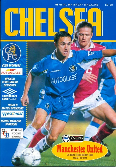 CHELSEA V MAN UTD 1997/98 PROGRAMME MANCHESTER £2.99 - PicClick UK