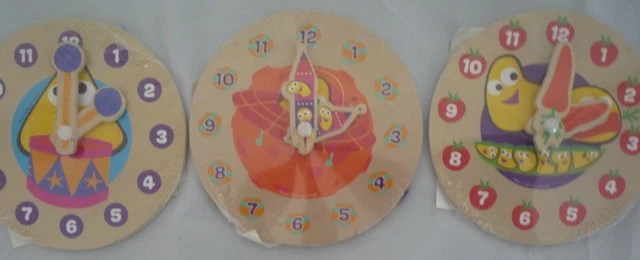 BBC CBEEBIES MY First Wooden Learning Clock. Fun & Educational For Kids ...