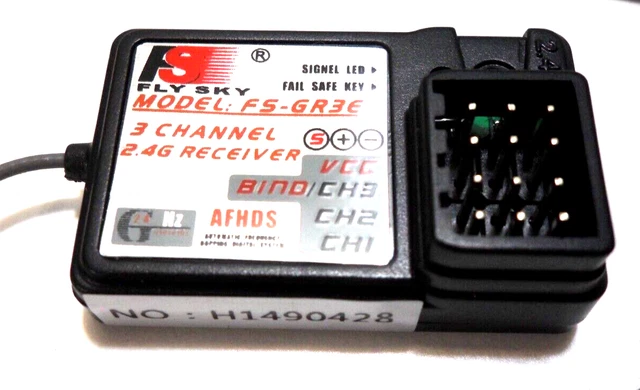 FLYSKY FS-GR3E 2.4GHZ radio receiver 3 channel AFHDS for RC Car Boat ...