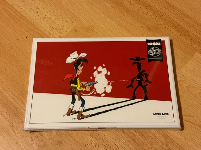 COUSTOON LES BOMBÉES Morris Lucky Luke - Plaque émaillée - Neuf Sous ...