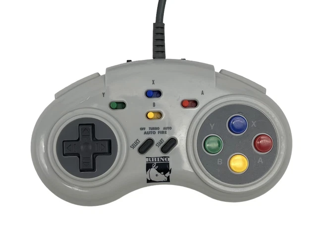 SUPER NINTENDO SNES Rhino Gear 6000 Ascii Turbo Controller Pad Auto ...