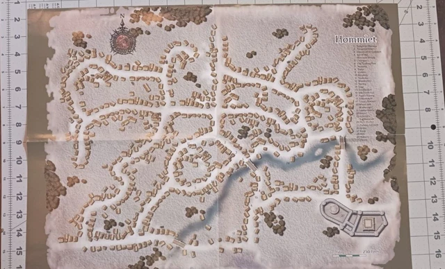 DUNGEONS & DRAGONS Village of HOMMLET Poster Map Temple of Elemental ...